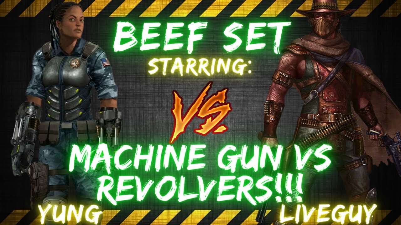 BEEF SET ft. Yungmonster vs LiveGuy | MACHINE GUN VS REVOLVERS!!! - YouTube