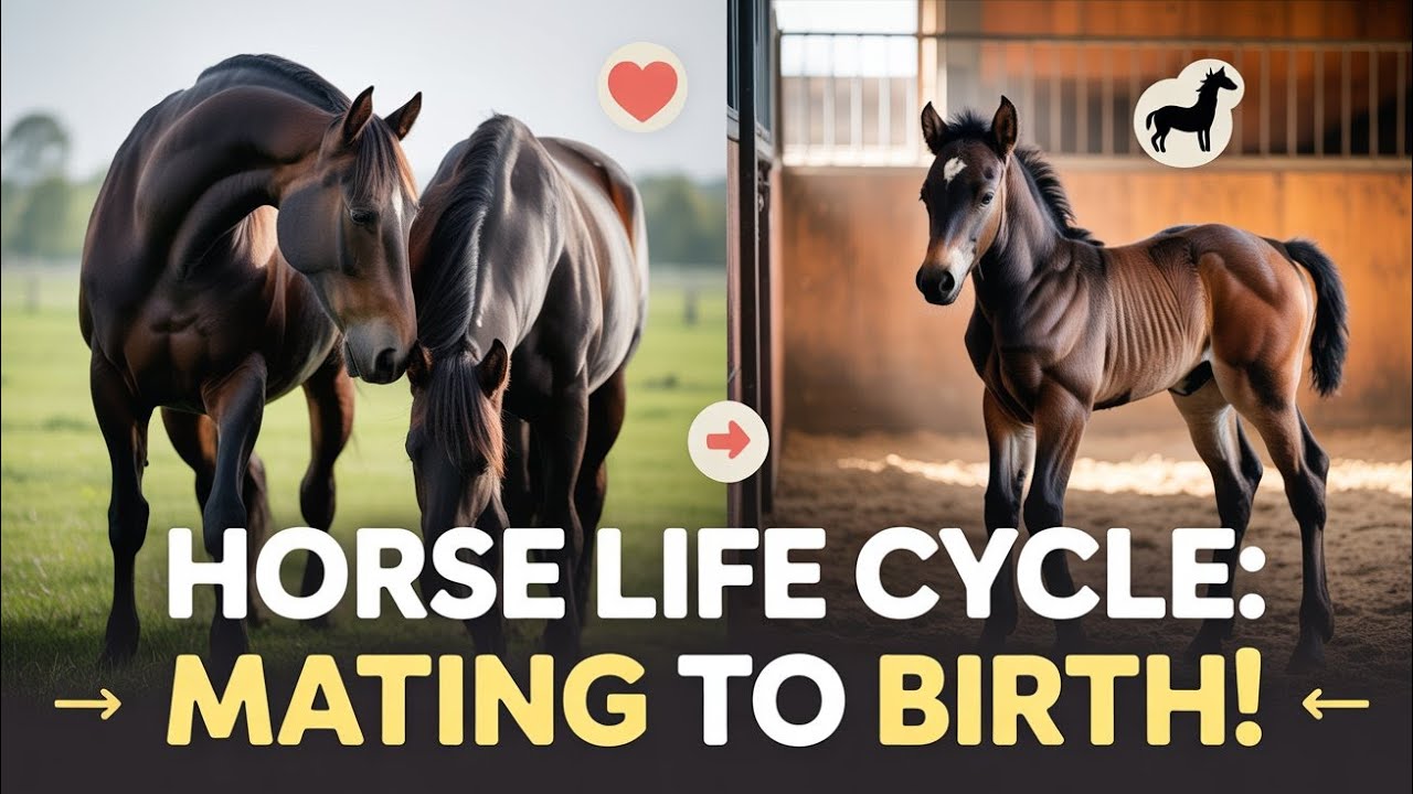 "Horse Reproduction Explained: Mating to Birth | Full Breeding Cycle ...