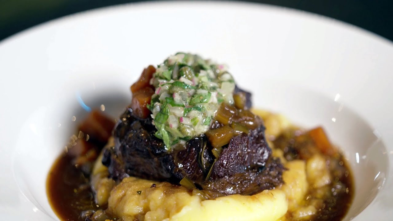 Our State On A Plate - Beer braised beef cheeks, mashed potato, salsa ...