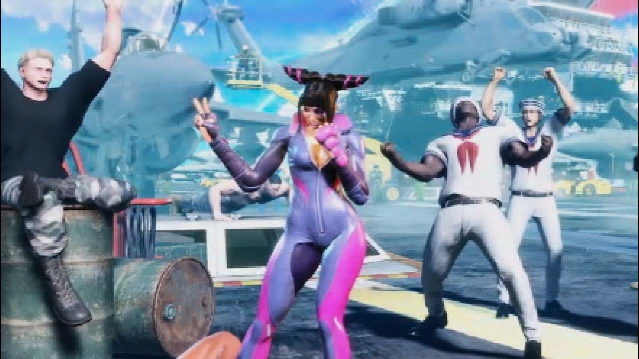 Street Fighter 6 - Juri Mocks Chun-Li Win Pose - YouTube