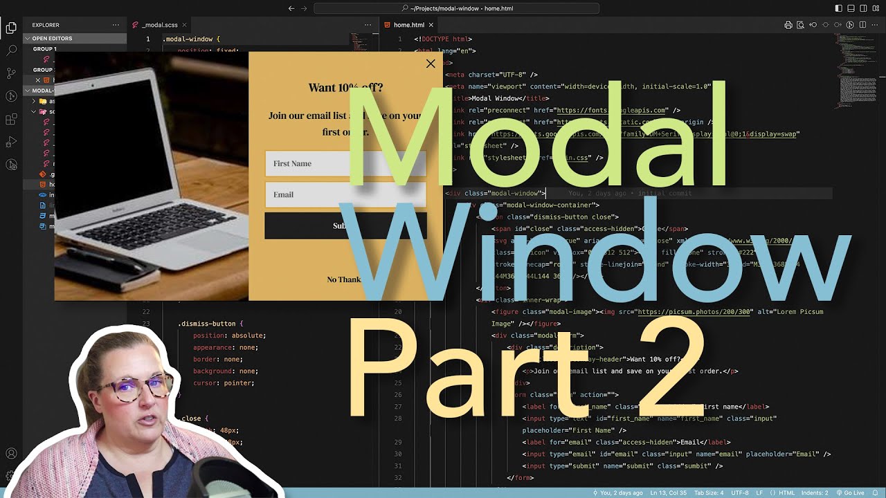 LIVE | How to build a Modal Window Dialog w/HTML, CSS & JavaScript ...