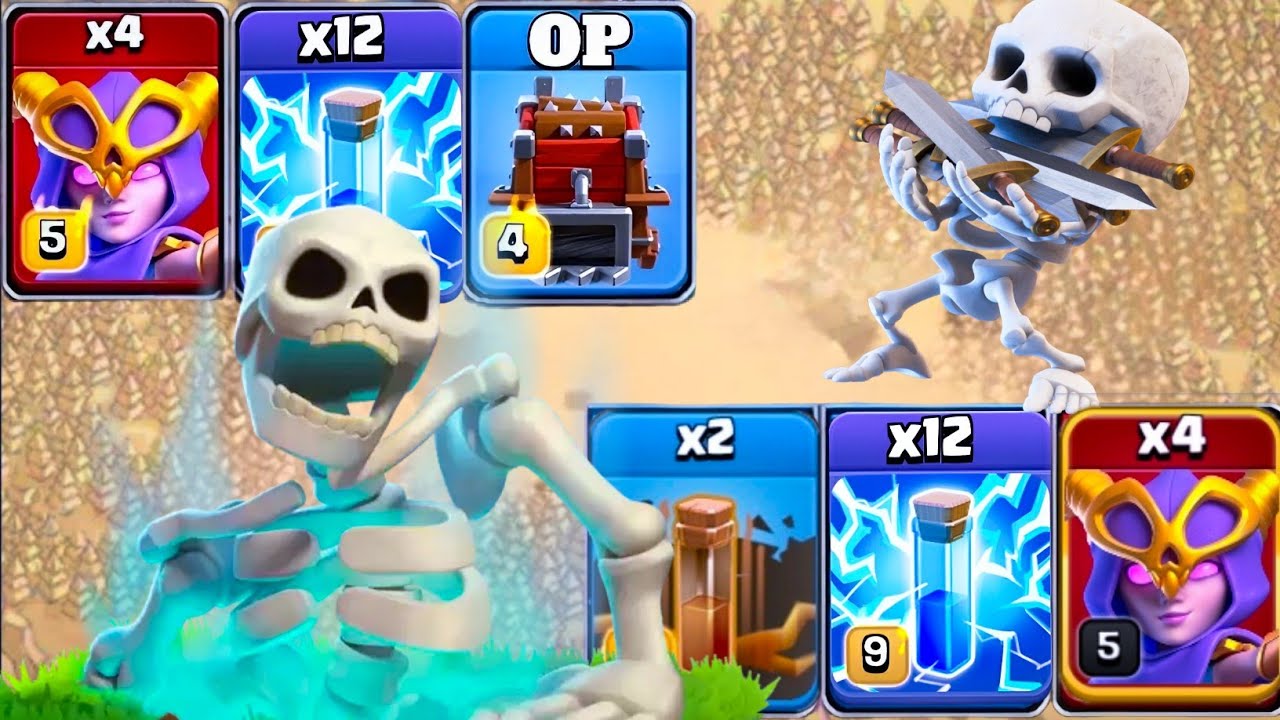 Super Witch Attack Strategy with Zap Spell!! Best 3 Star Th14 Attack ...