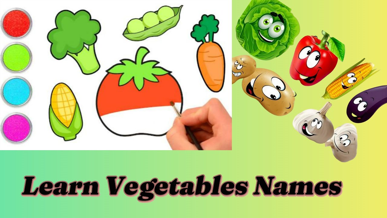 🎨 Magic Painting Vegetables! 🥕🫑 Learn Veggie Names with Fun Abracadabra Trick 🎩🌟 - YouTube