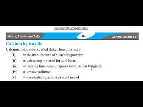Uses of Calcium Hydroxide Science Class 8th - YouTube