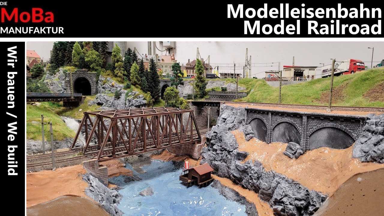 Modelleisenbahn H0 - WIR BAUEN die Landschaft rund um den neuen See ...