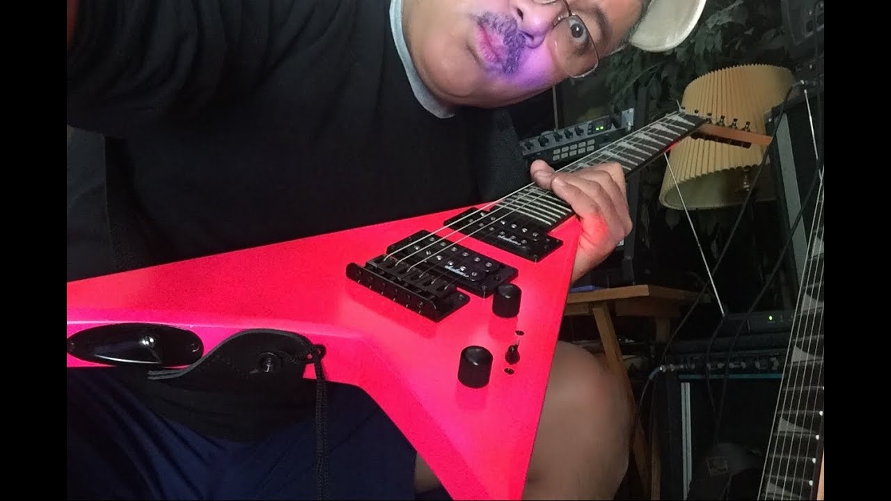 Test Jackson RR Minion Js1x guitar Neon Pink - YouTube