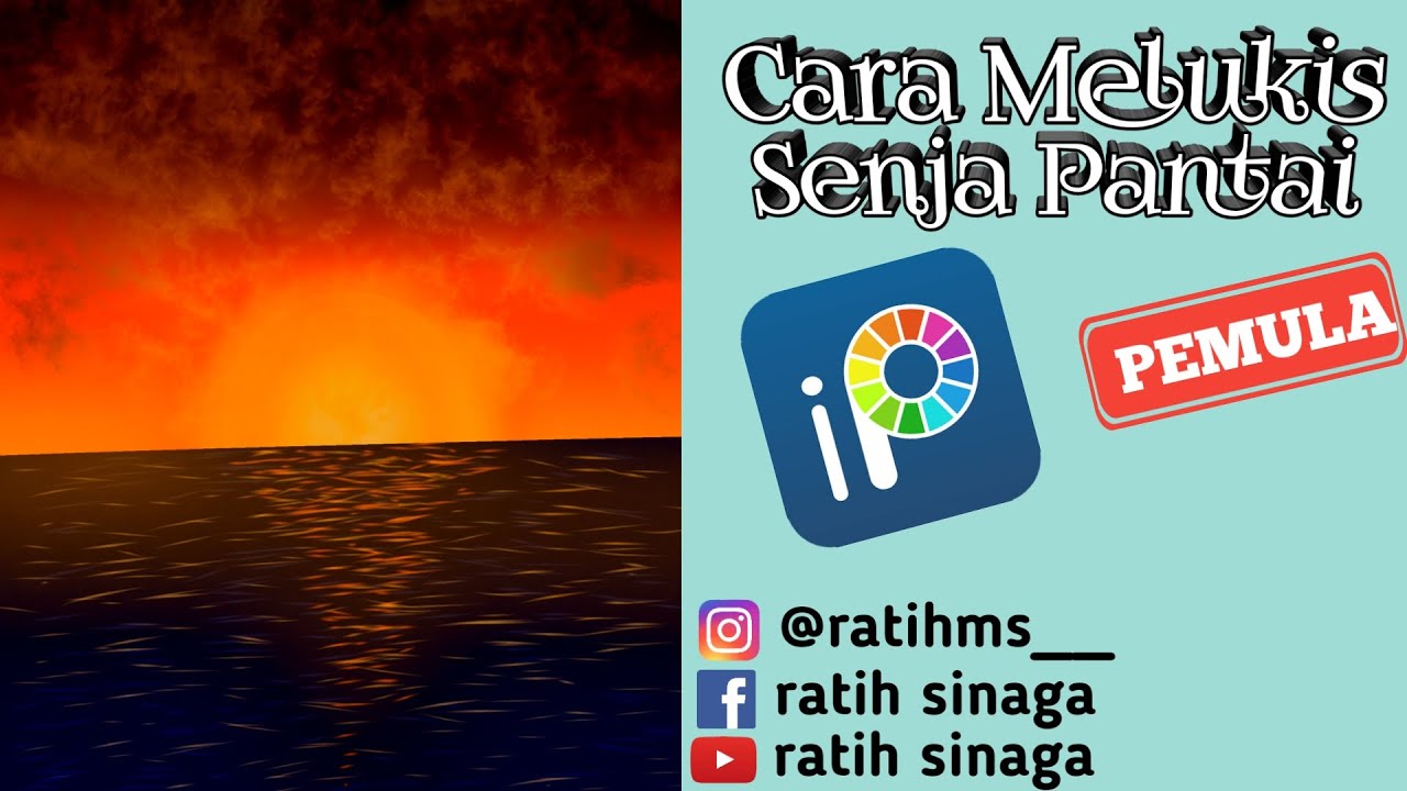 [IbisPaint X] Tutorial Melukis Senja Pantai||Pemula #Part1 - YouTube