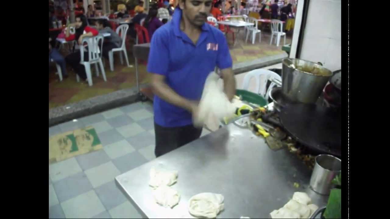 Amazing video Indian paratha maker shows his talent in Malaysia kuala ...
