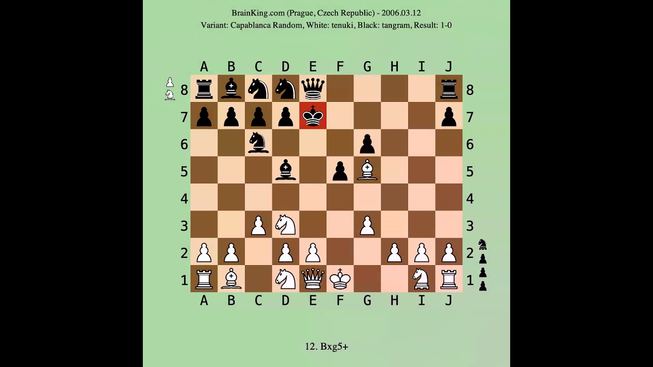 Variant of the day: Capablanca Random Chess - tenuki vs tangram, 1-0 ...