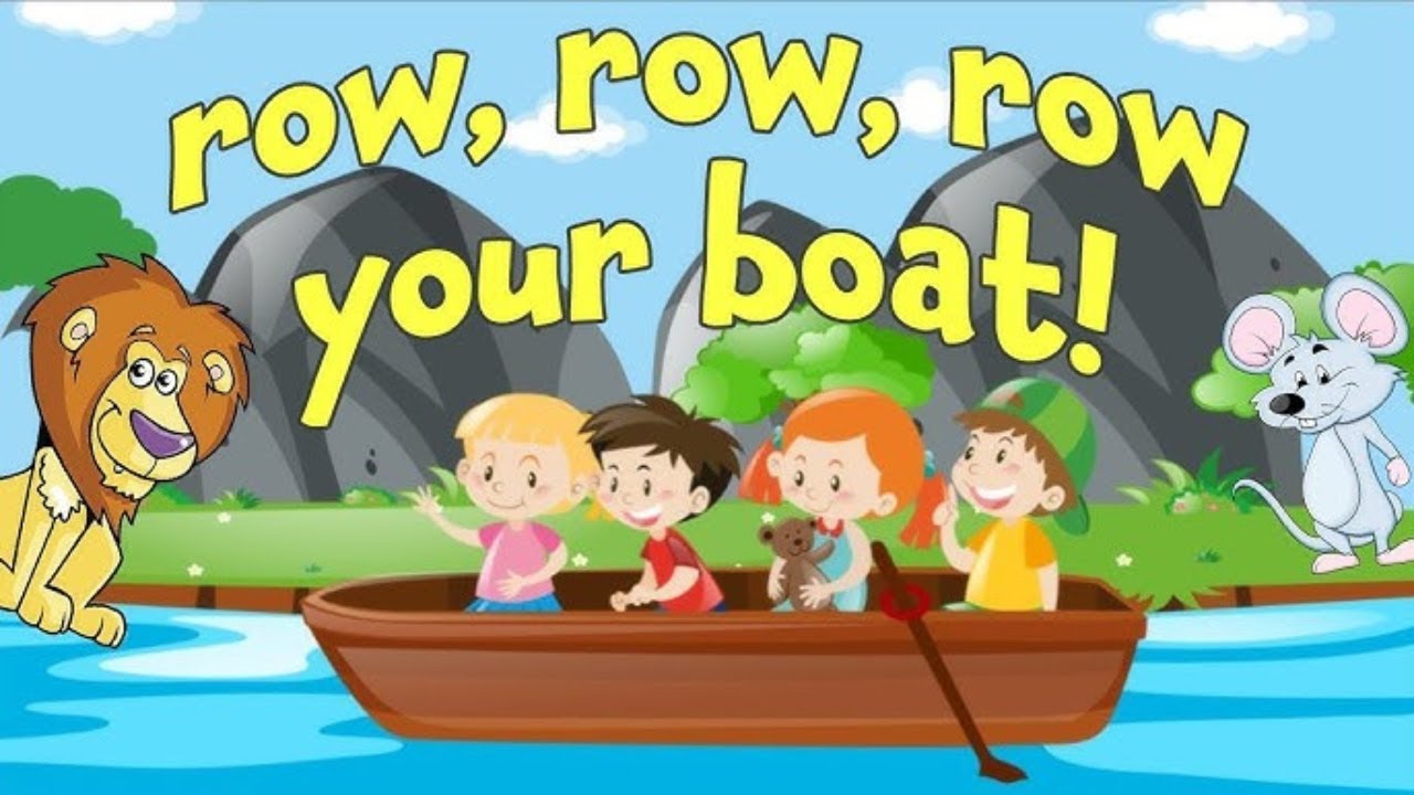 Row Row Row your boat kids poem - YouTube