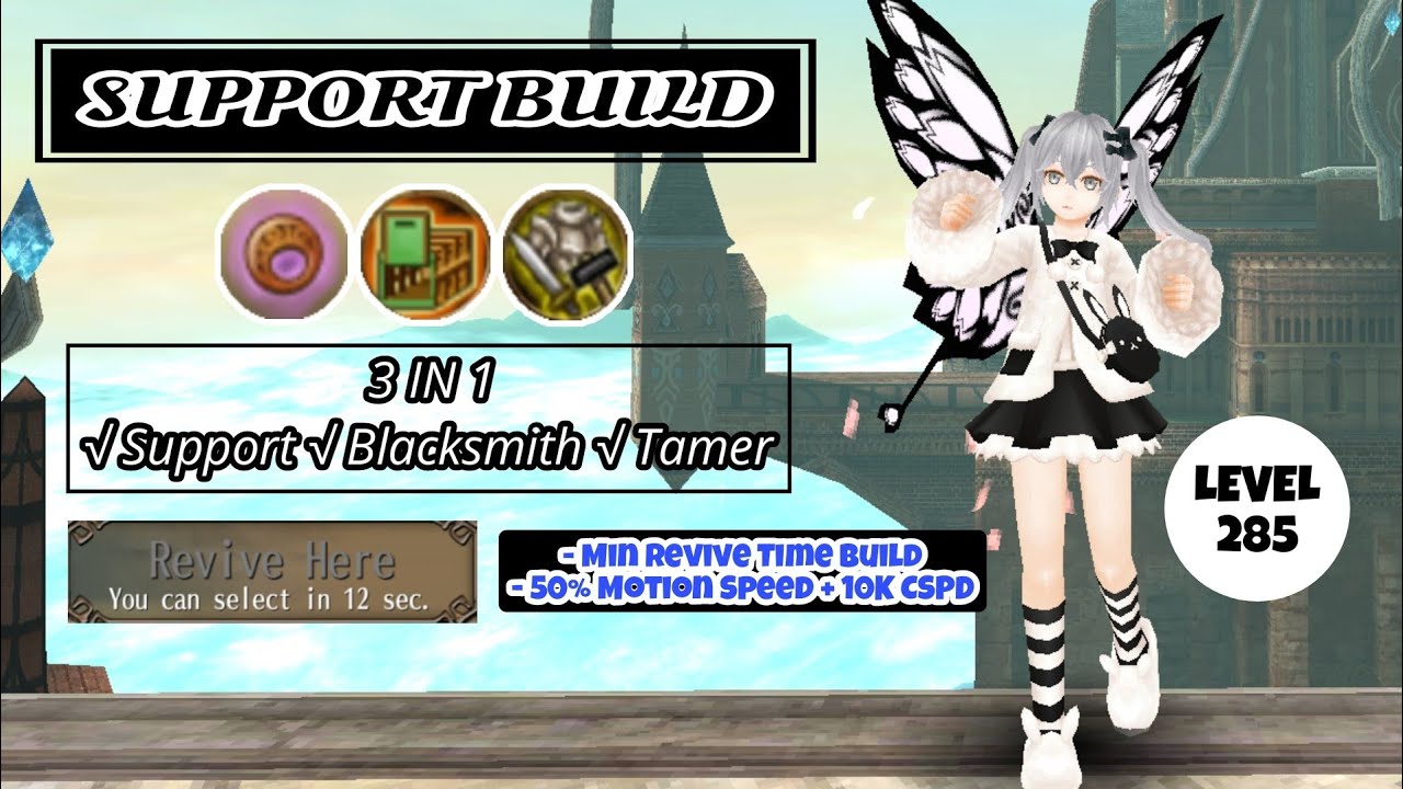 Toram Online - Support Build Level Cap 285 | 3 IN 1 Support Build - YouTube