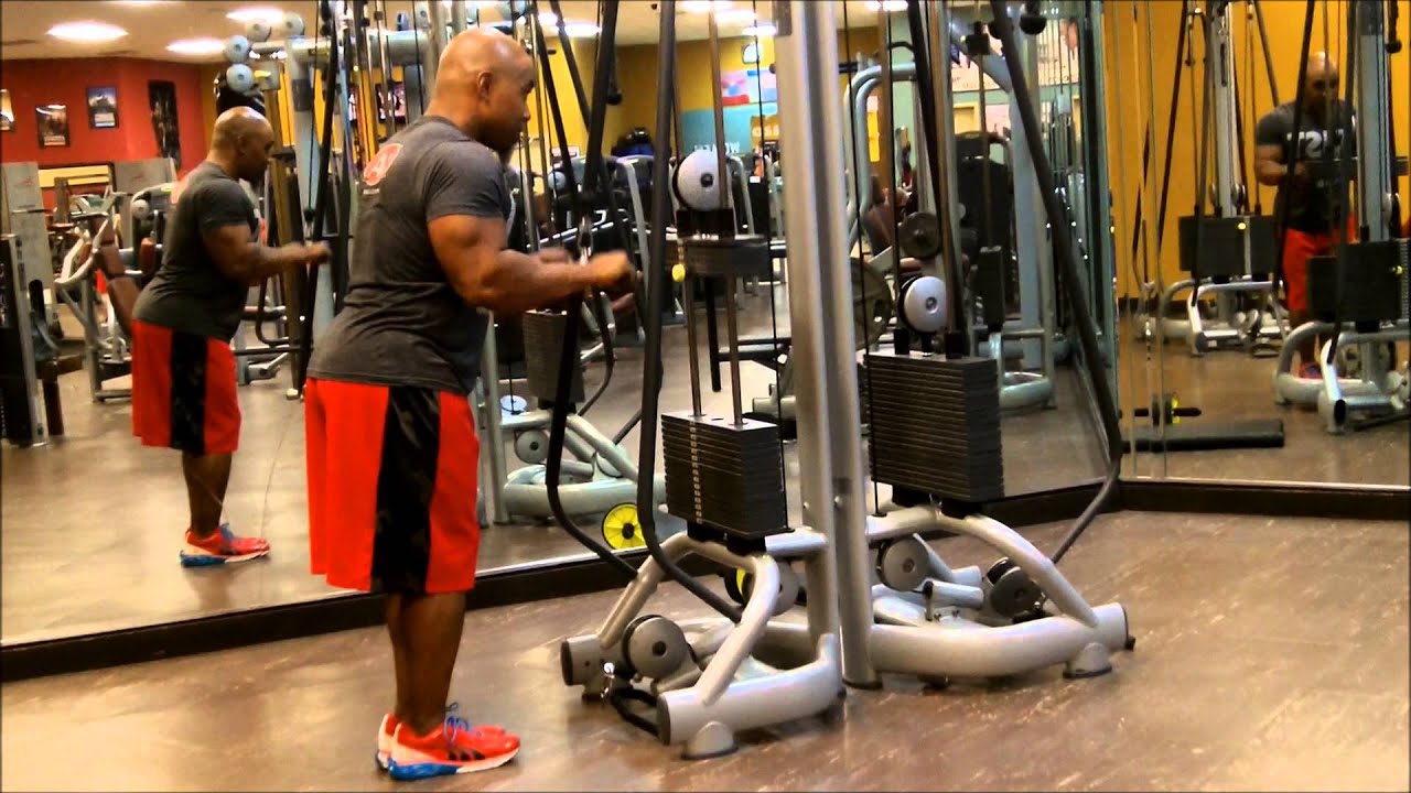 OVERHAND TRICEPS PUSH DOWN - YouTube