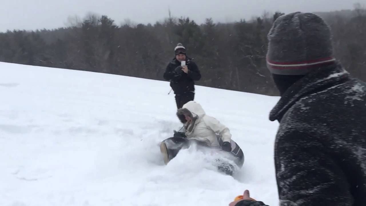Vermont Sledding Jump 2015 - YouTube
