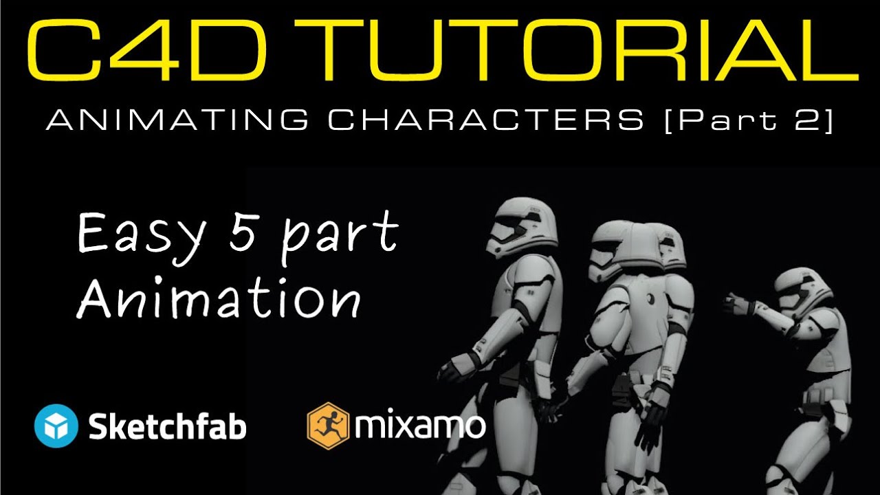 Cinema 4D Tutorial | Animating Characters [Part 2] Easy 5 Part ...