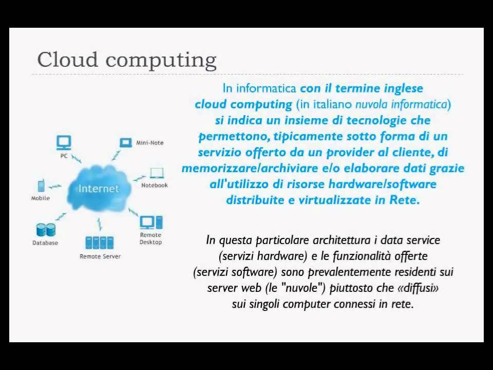 INTRODUZIONE AL CLOUD COMPUTING - YouTube