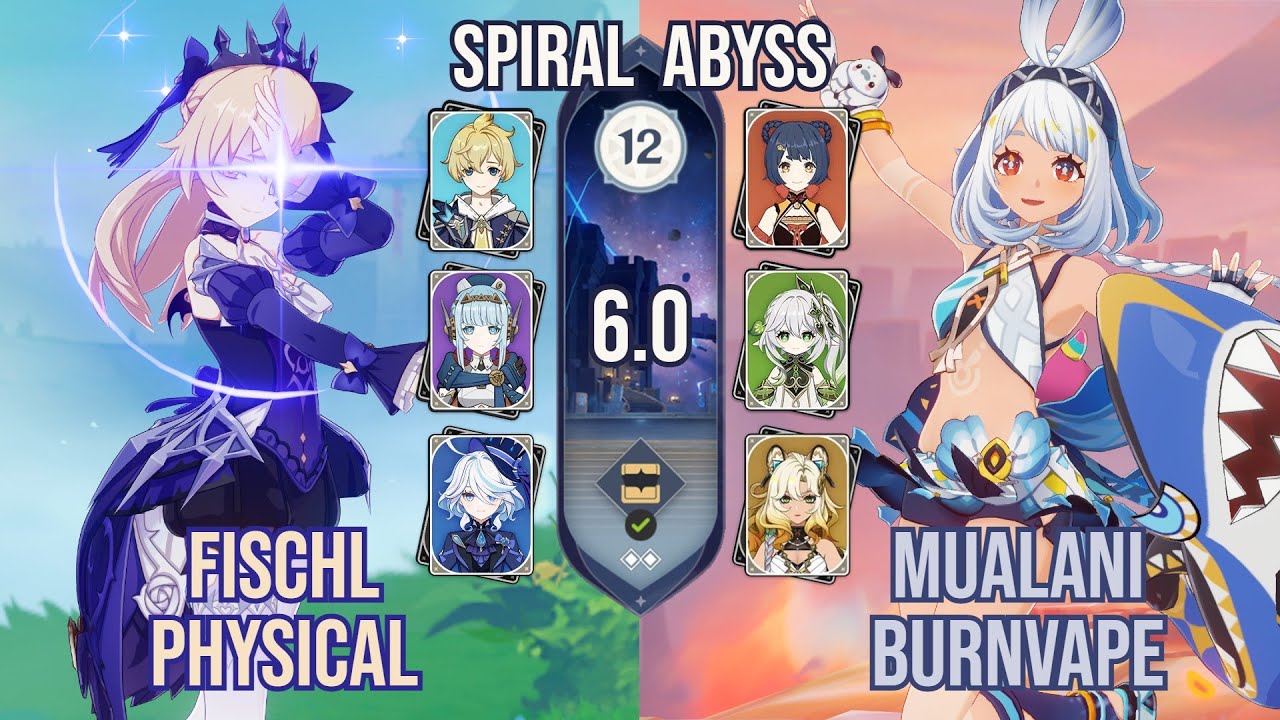C6 Fischl Physical + C0 Mualani BurnVape | Spiral Abyss 12 6.0 ...
