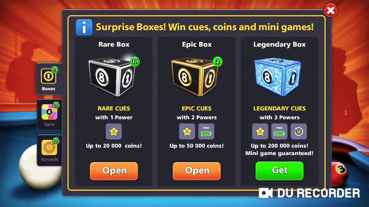 8 ball Pool Boxes Opening - YouTube