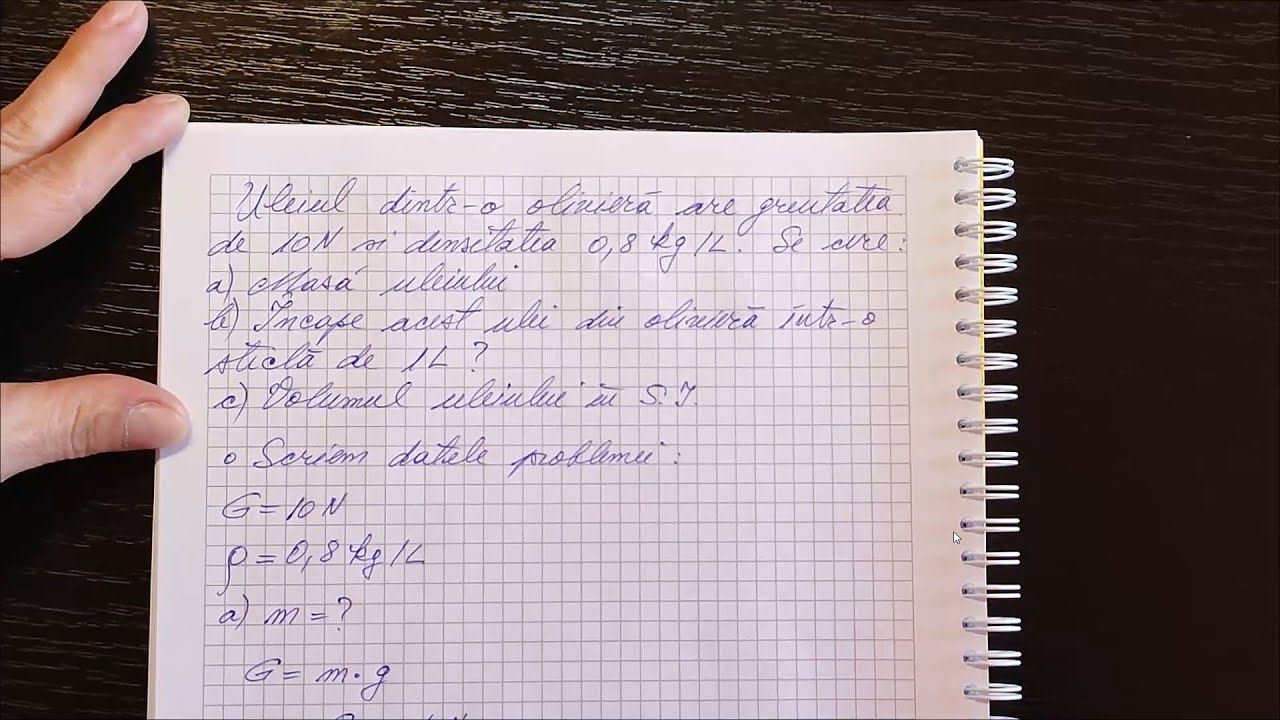 Densitate și greutate - Problemă rezolvată - YouTube
