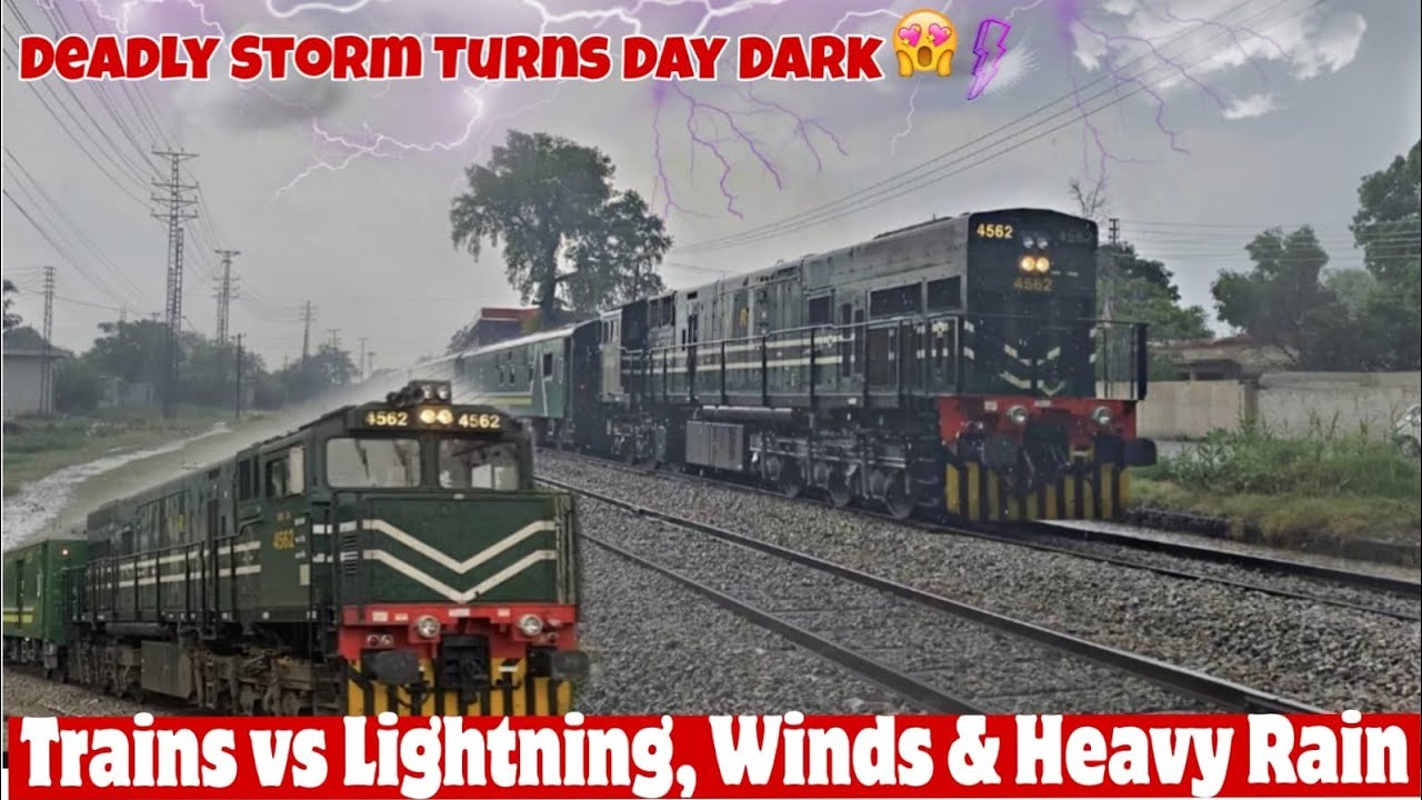 Deadly Storm Turns Day Dark | Trains Battle Lightning, Violent Winds ...