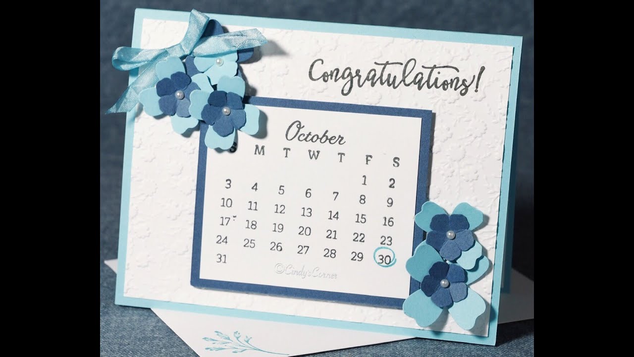 Creating a Calendar Card with Days to Remember - YouTube