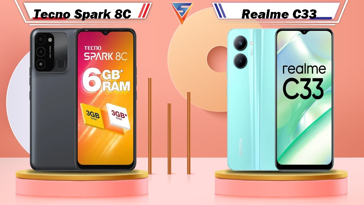 Tecno Spark 8C Vs Realme C33 | Realme C33 Vs Tecno Spark 8C - YouTube