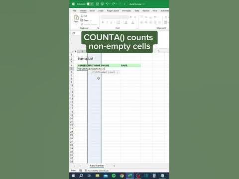 Auto Generate Serial number Sequence in Excel #exceltips #excelformula #exceltech #excelworld ...