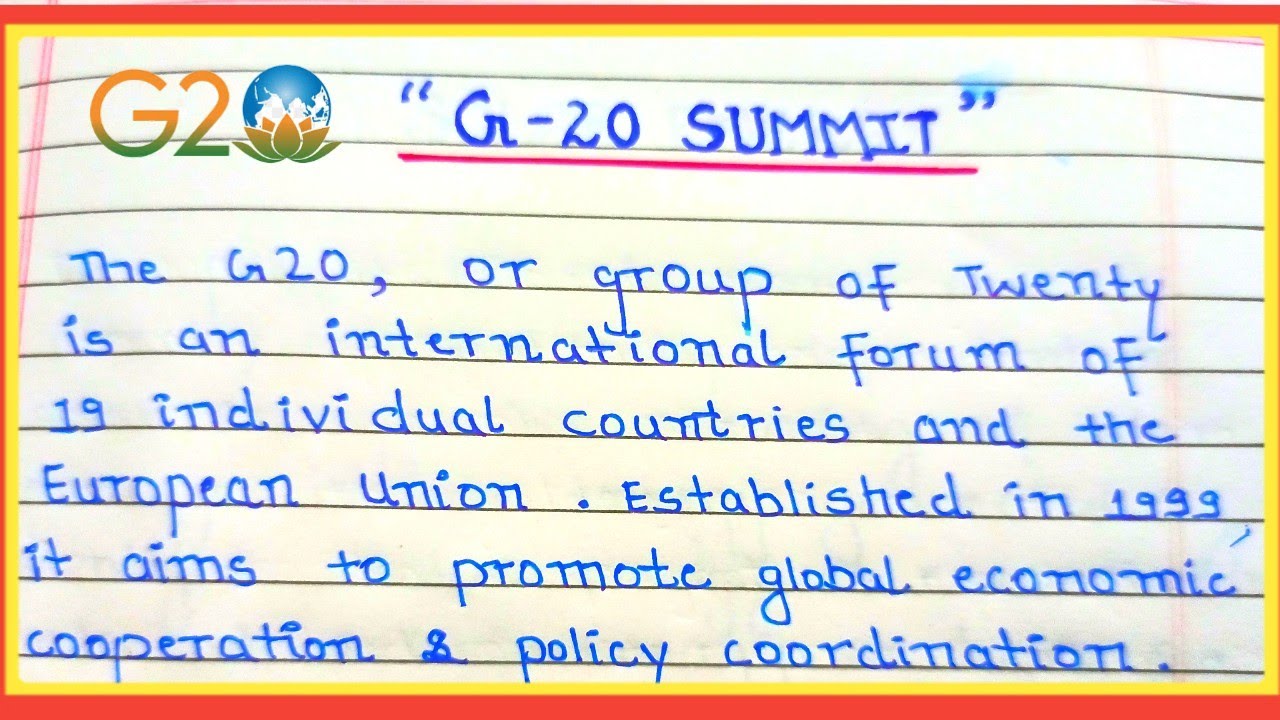 G20 Summit Essay In English | G20 Details in English | G20 summit ...