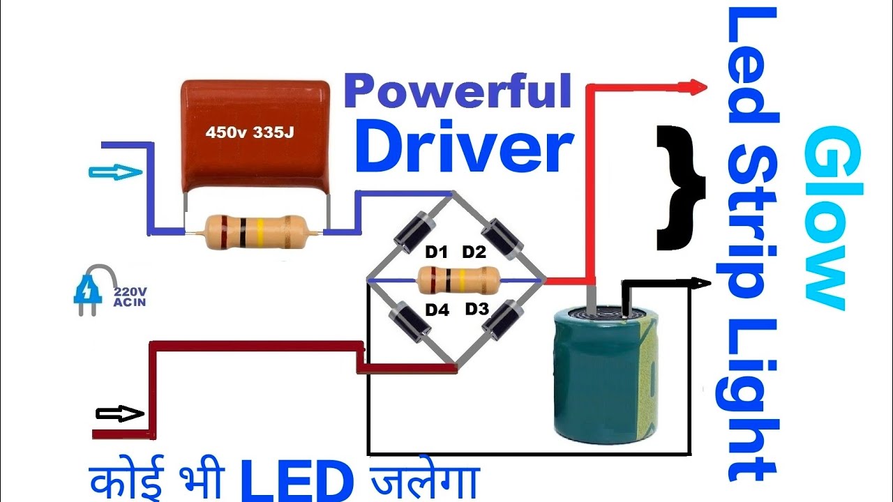 Convert #220v ac to 12v,18v,24v to glow led strip light. DC Led driver ...
