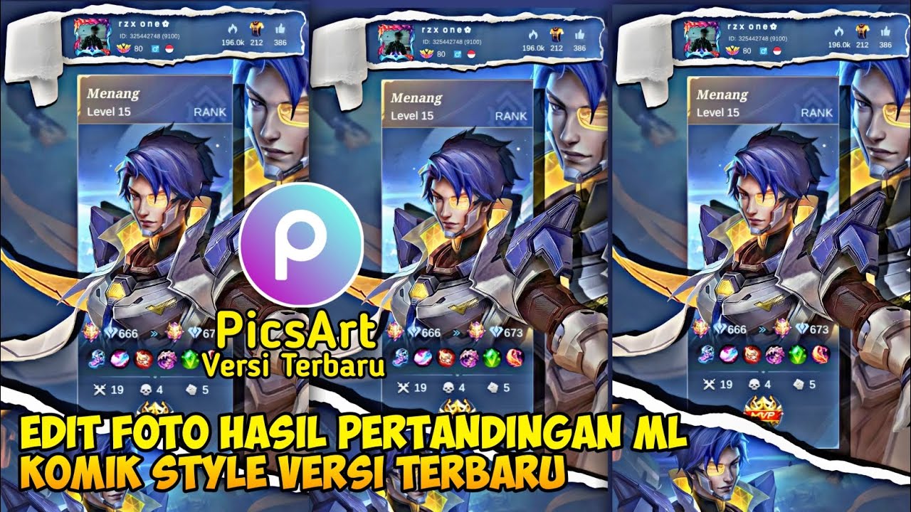 Cara Edit Foto Hasil Pertandingan ML Komik Style Versi Terbaru di ...