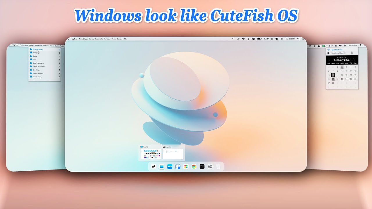 How to Make Your Windows look like CuteFish OS - YouTube