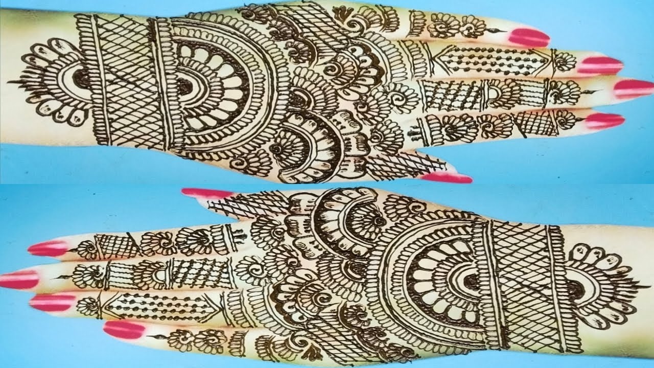 Latest bharva mehndi design/easy mehndi/simple mehndi/back hand Dulhan ...
