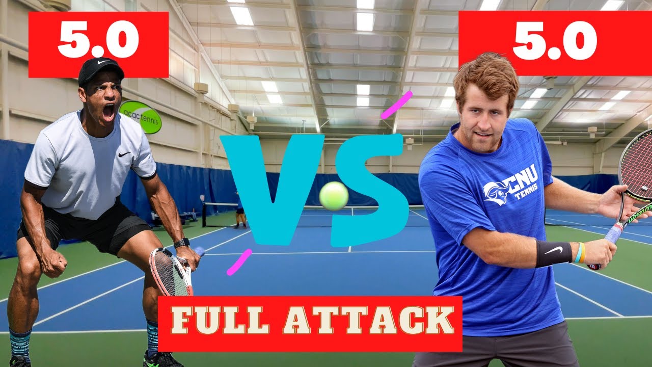 Most Aggressive Tennis I have ever played | NTRP 5.0 Singles Match ...