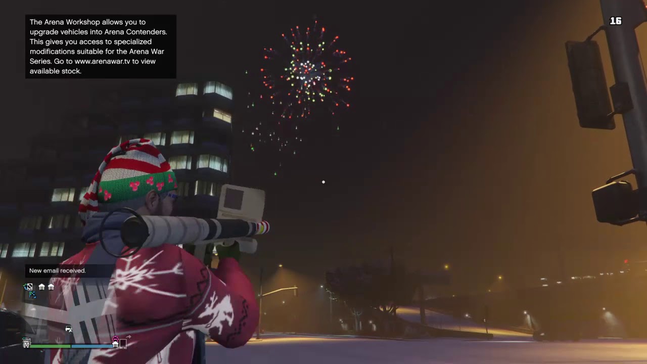 GTA Online - Firework launcher fun New Years Day - YouTube