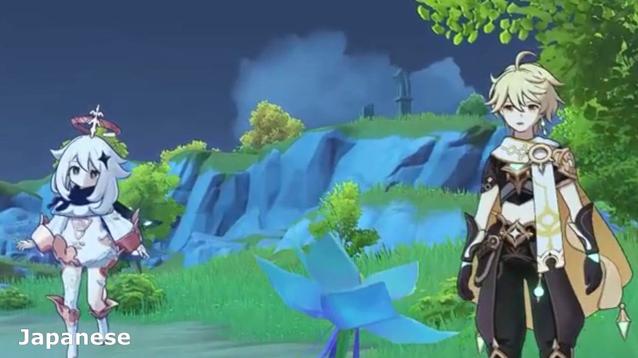 Genshin Impact - Aether / Traveler Singing in 4 Languages ♥ - YouTube