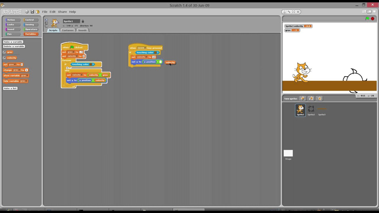 Scratch realistic jump - YouTube