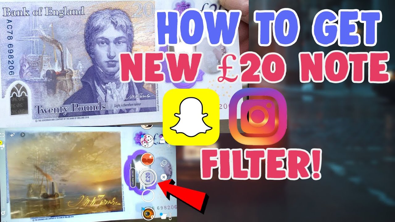 How To Get New £20 note Snapchat filter and Instagram | how to do £20 ...