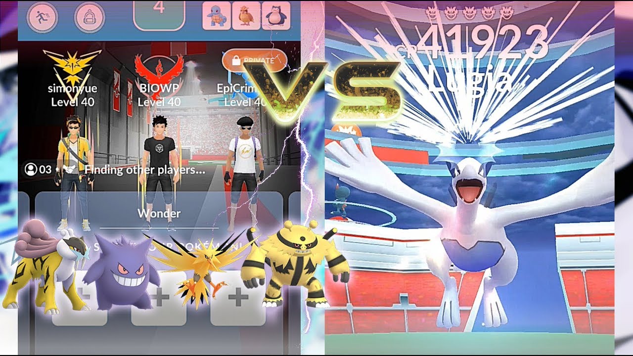Pokemon GO: 3人挑戰利基亞! (正常版) Trio Lugia! - YouTube