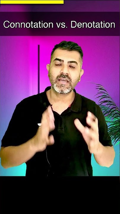 What is the major difference between Connotation and Denotation ? - YouTube