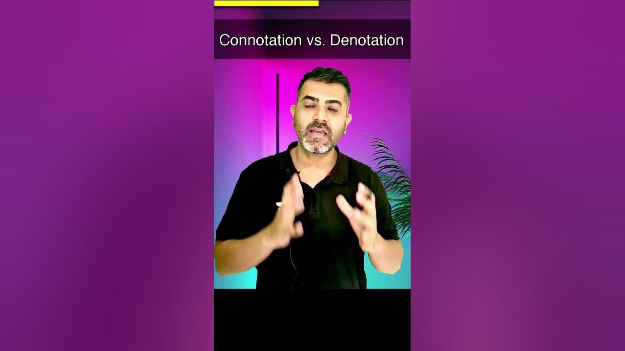 What is the major difference between Connotation and Denotation ? - YouTube