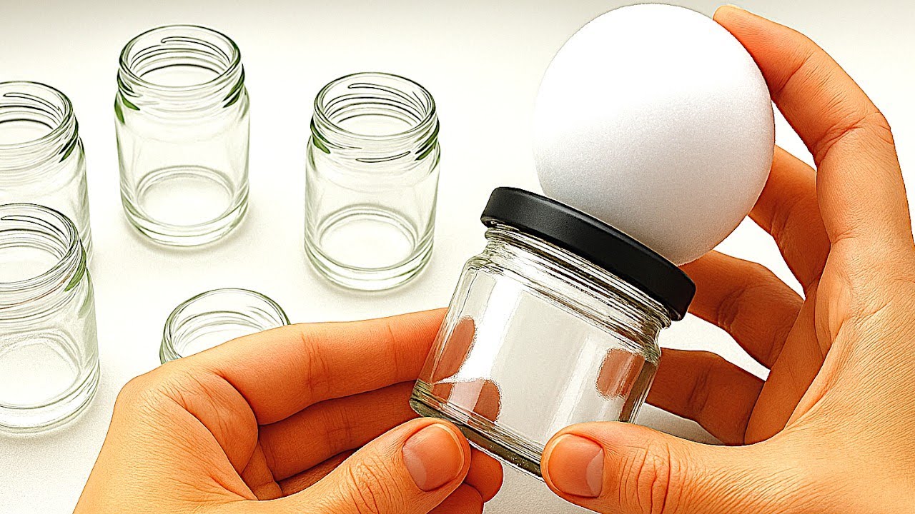 DON'T THROW IT AWAY ️Great DIY Idea with Jar Lid and Glass jar You'll ...