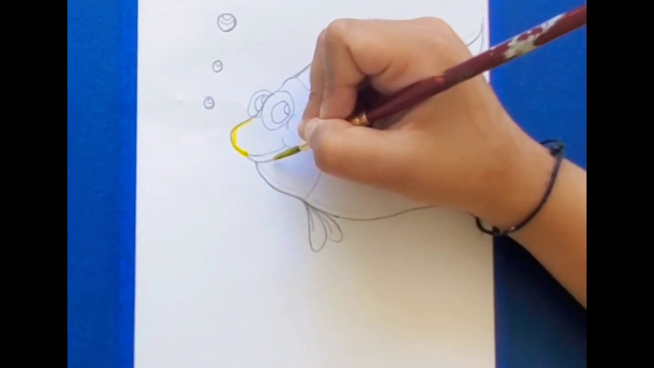 Watercolor painting fun for kids #07| fish painting - YouTube