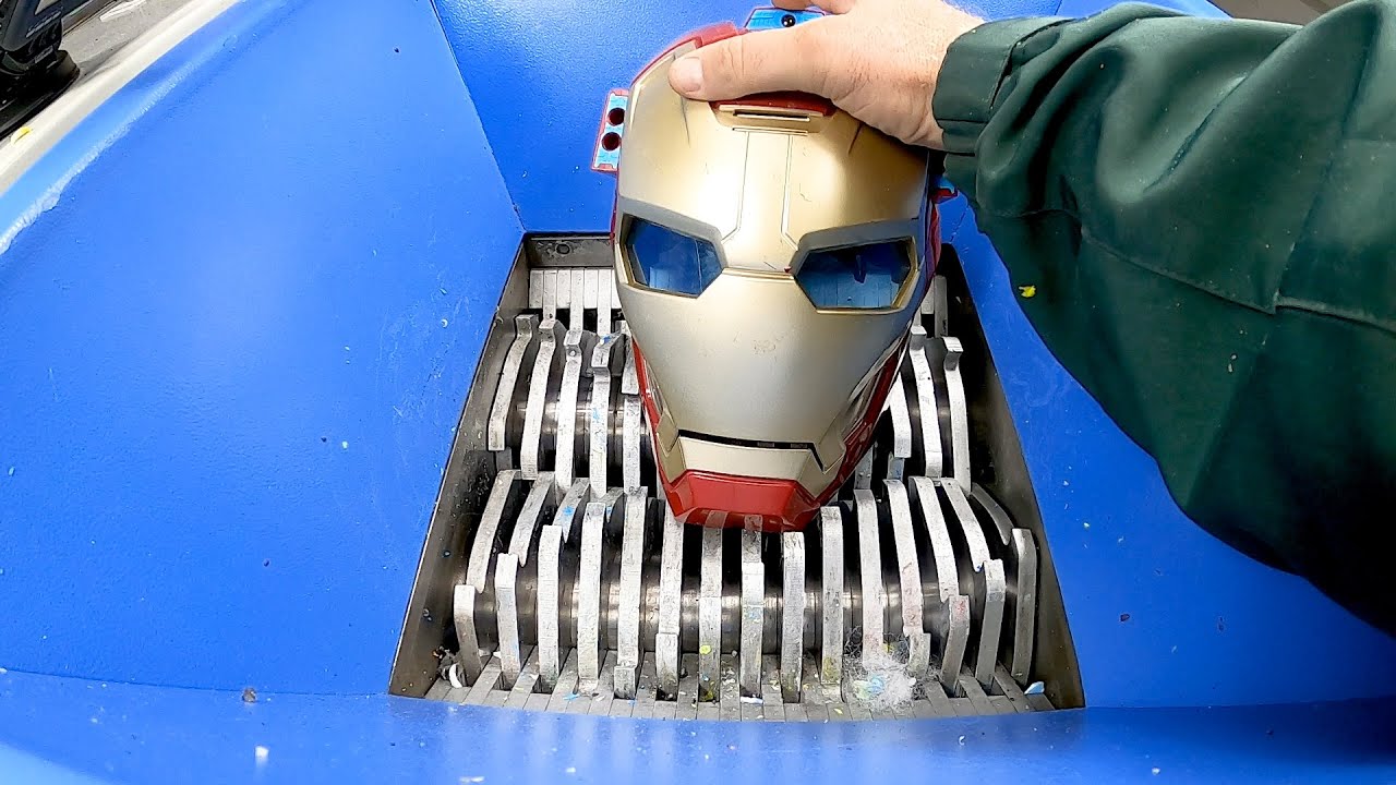 Shredder Vs Iron Man -Best Experiments with Shredding Machine - YouTube