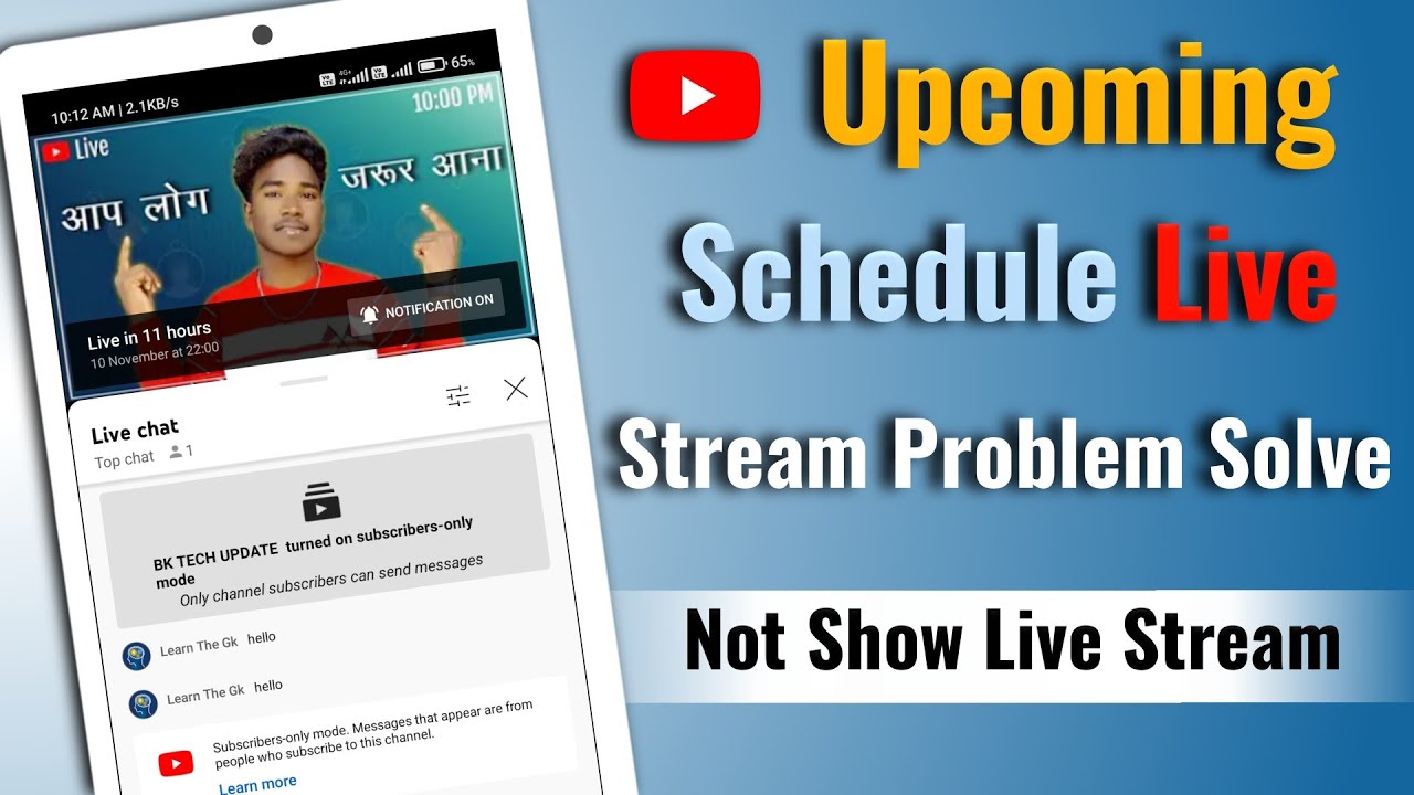 Upcoming Live Stream Schedule Problem Solve - YouTube