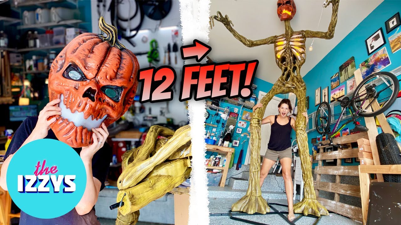 Assembling a 12 FOOT TALL HALLOWEEN MEGA MONSTER - YouTube