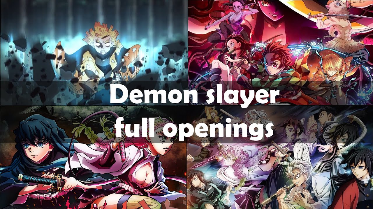 FULL ANIME OPENINGS KIMETSU NO YAIBA (Demon slayer) - S1 - S4 - YouTube