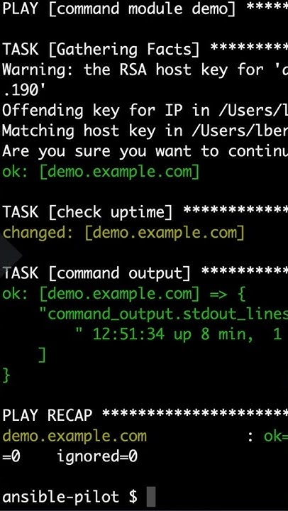 #shorts Ansible modules - command vs shell #module #ansible - YouTube