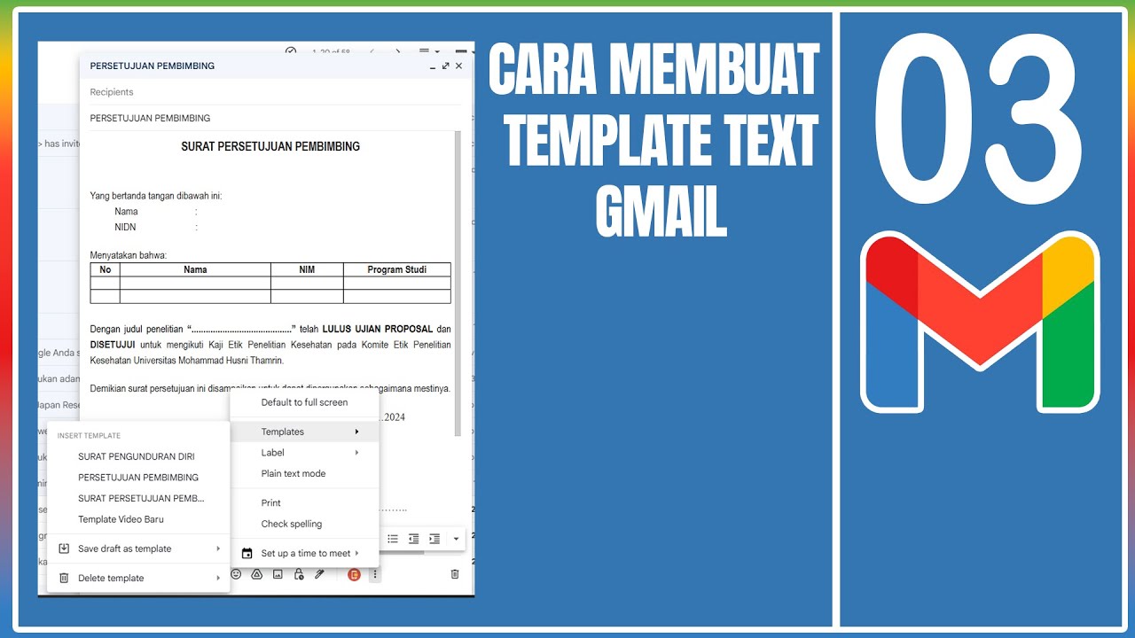 Tutorial Membuat Template Text dari Draft Email - Tutorial GMAIL Bahasa Indonesia Part 3 - YouTube
