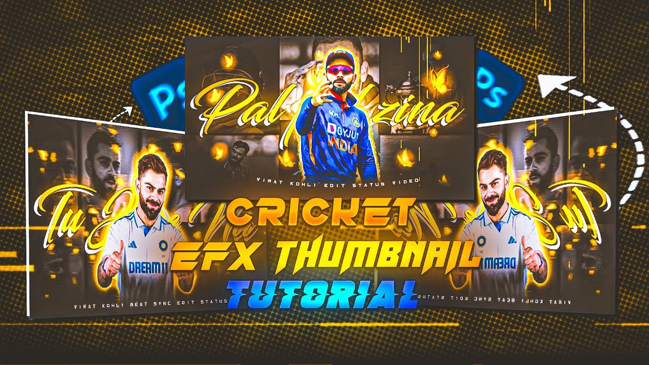 How To Make Efx YouTube Thumbnail🔥|| Cricket Edits Thumbnail Toturial || cricket thambnail in ...