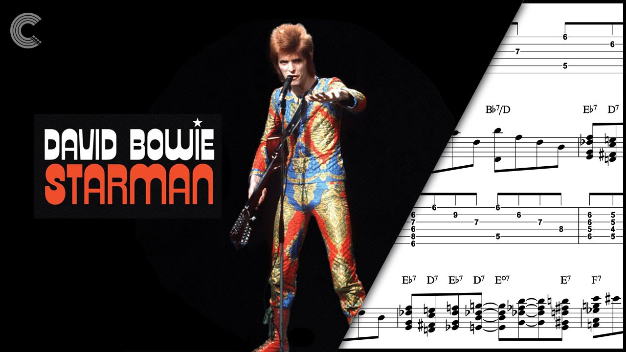 Guitar - Starman - David Bowie - Sheet Music, Chords, & Vocals - YouTube