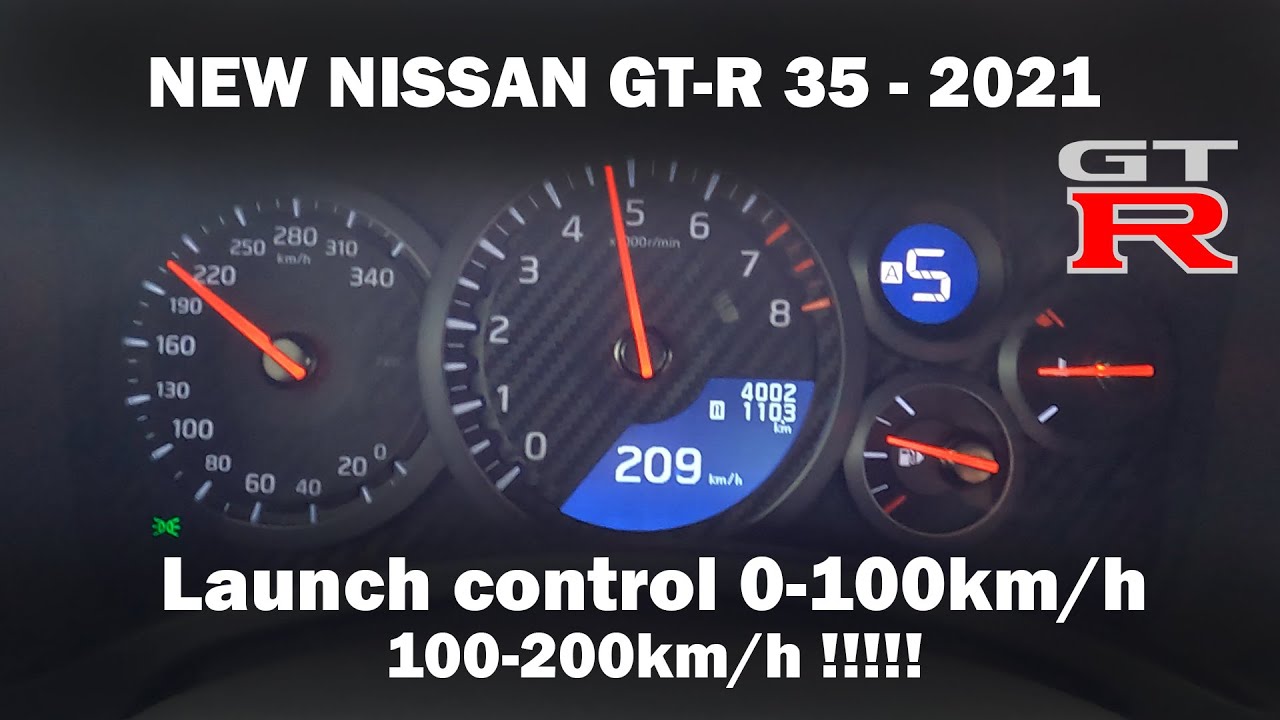 NEW NISSAN GT-R 35 2021 / 0-100km/h + 100-200km/h incredible Launch ...